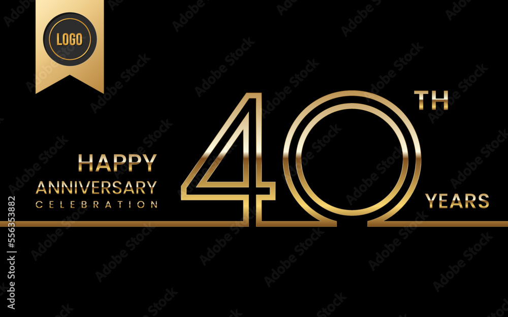 40th anniversary celebration template design. Logo Vector Template ...