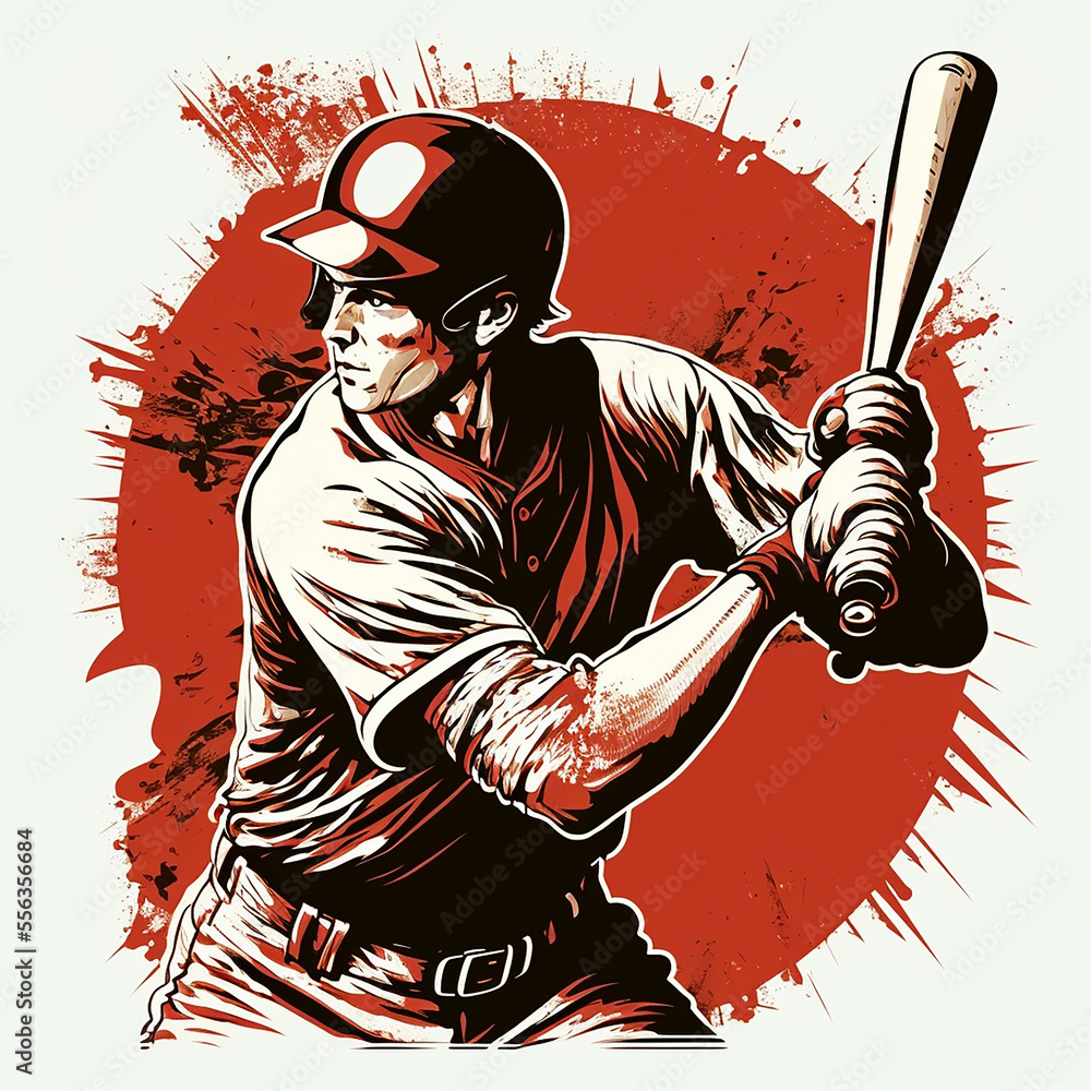 Baseball Vector Art AI Generated Stock Illustration | Adobe Stock