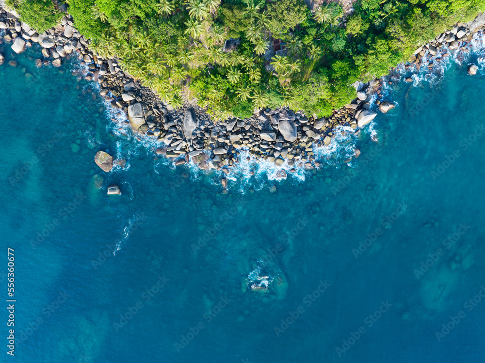 Sea surface aerial view,Bird eye view photo of blue waves and water ...