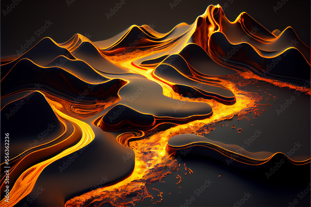 Melted gold flowing like lava ideal for backgrounds Stock Illustration ...