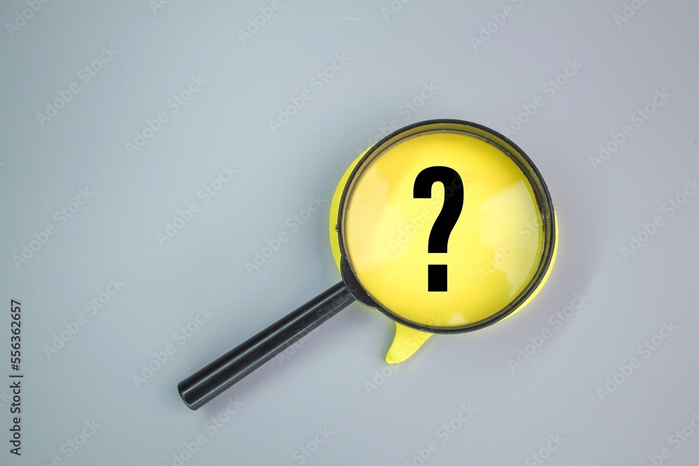 magnifying glass with question mark icon. the concept of finding ...