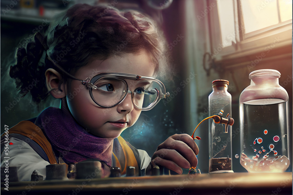 Cartoon National Science Day February 28 ai generated Stock ...