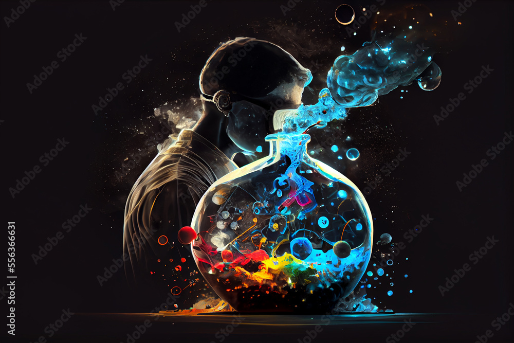 Cartoon National Science Day February 28 ai generated Stock ...