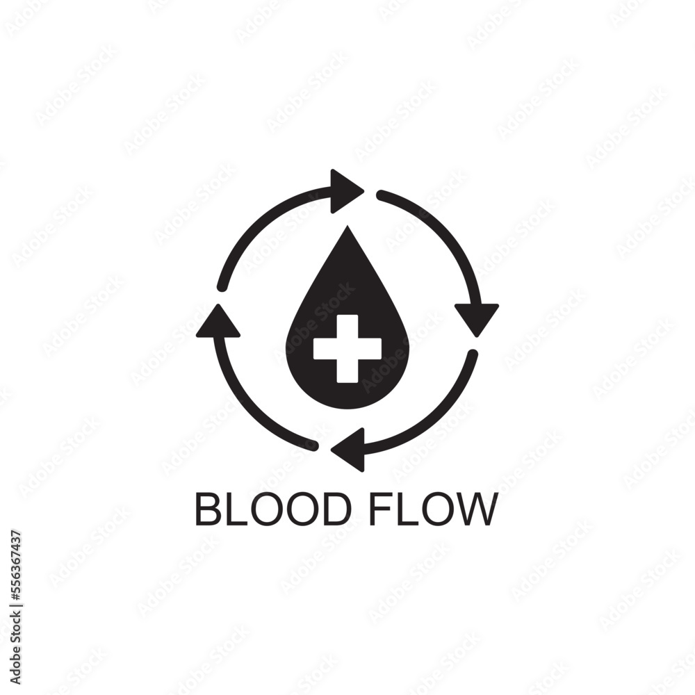 blood flow icon , medical icon Stock Vector | Adobe Stock