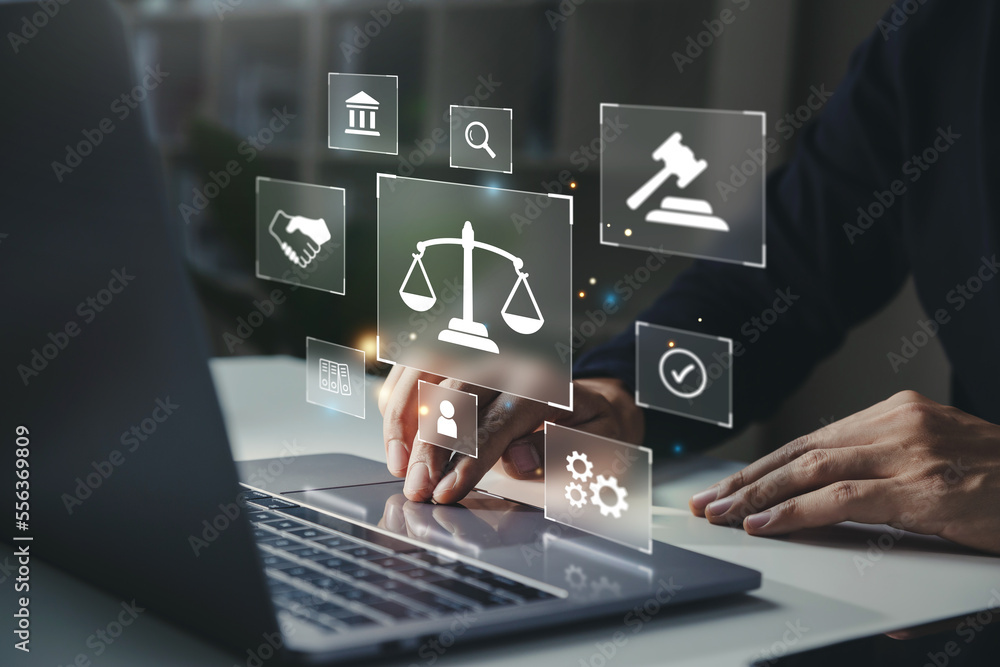 Legal business concept. Labor law, Lawyer, Online legal advice, Hand of ...