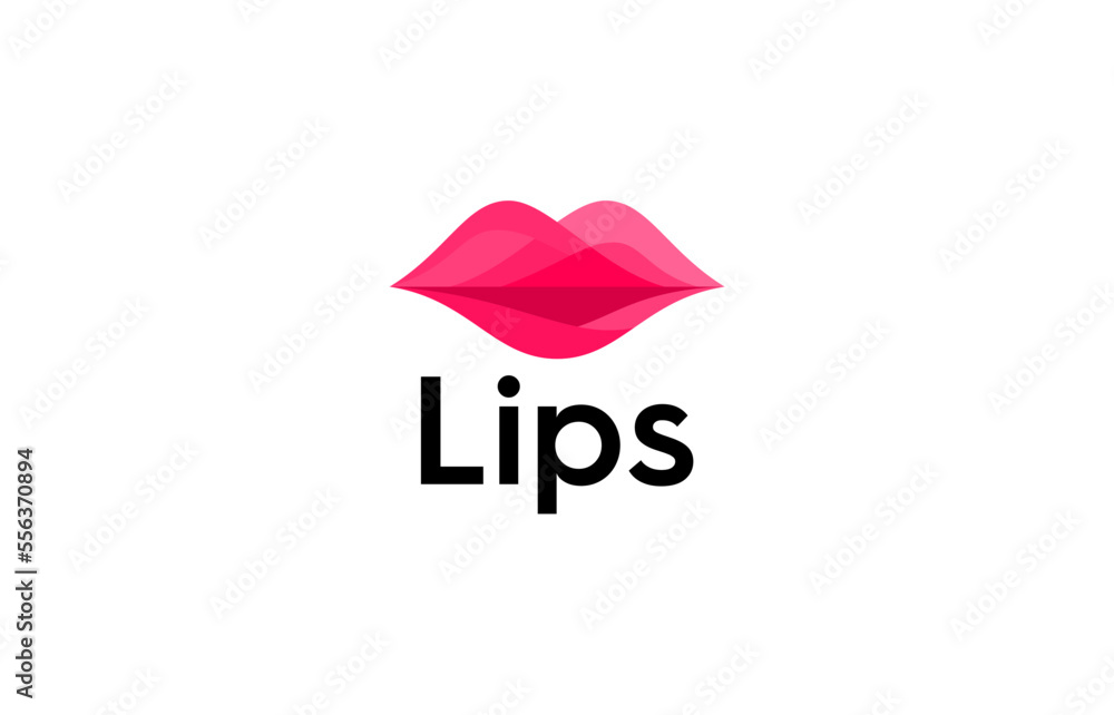lips icon template for beauty and cosmetic logo designs Stock Vector ...