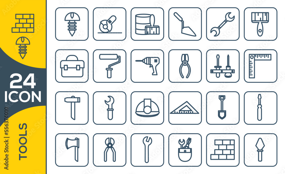TOOLS ICON SET DESIGN Stock Vector | Adobe Stock