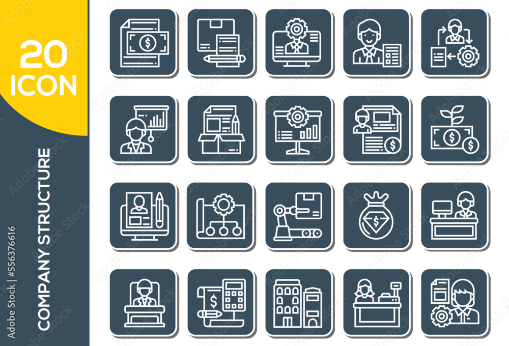 Structure of the company. Business hierarchy organogram chart ...