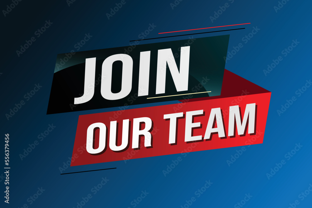 join our team word concept vector illustration with modern futuristic ...