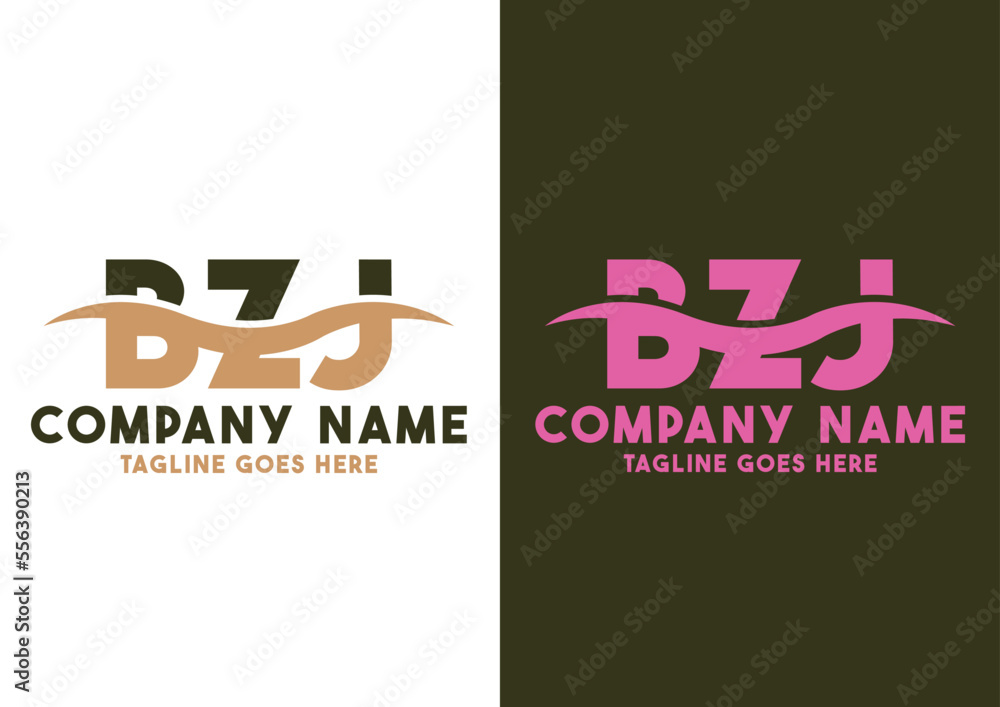 Letter BZJ logo design template, BZJ logo Stock Vector | Adobe Stock