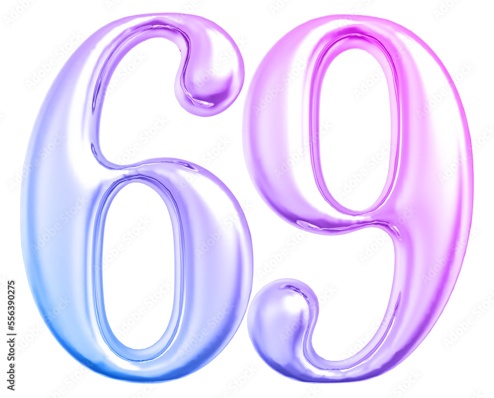 3d gradient number 69 Stock Illustration | Adobe Stock