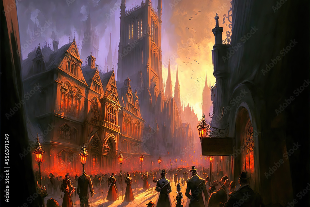 Generative AI : a large group of vampires who have assembled in a ...