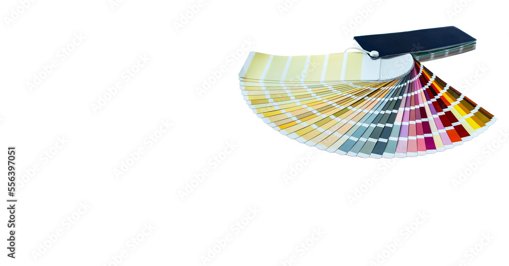 Banner of a color guide displaying a range of hues for use in interior ...