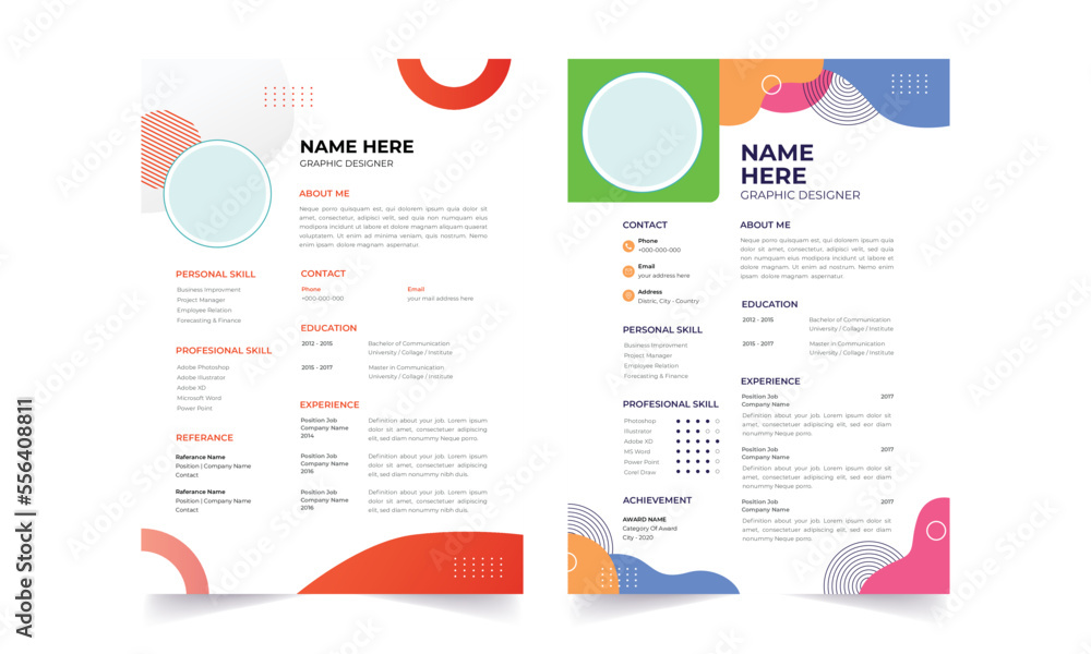 Professional Resume CV Template Layout. Beautiful CV / Resume template ...