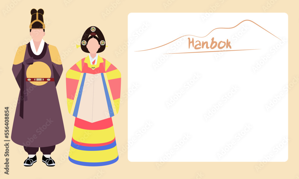 Men and women in beautiful Korean traditional clothes, Hanbok ...