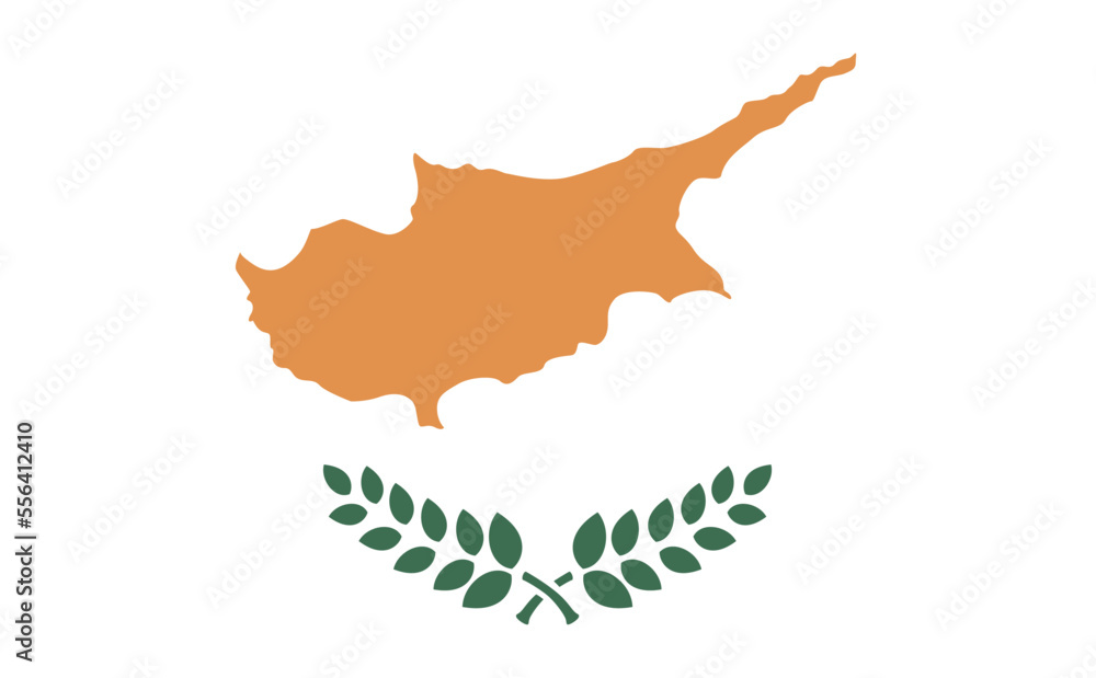Flag of Republic of Cyprus vector isolated. National symbol, european ...
