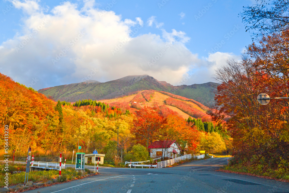Mount Akita Komagatake near Nyuto Hot spring in Akita, Tohoku, Japan ...