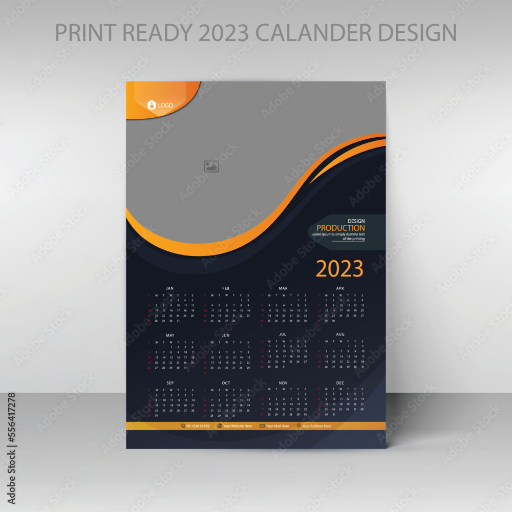 Editable illustration page template A4, A3. Week start on Sunday ...