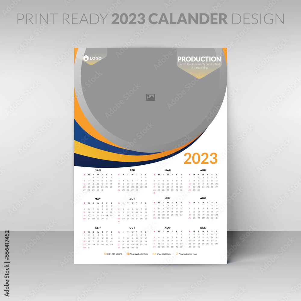 Editable illustration page template A4, A3. Week start on Sunday ...