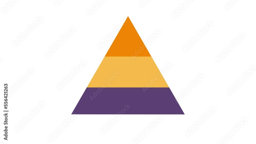 Business triangle infographics 4k animation with green screen and white ...