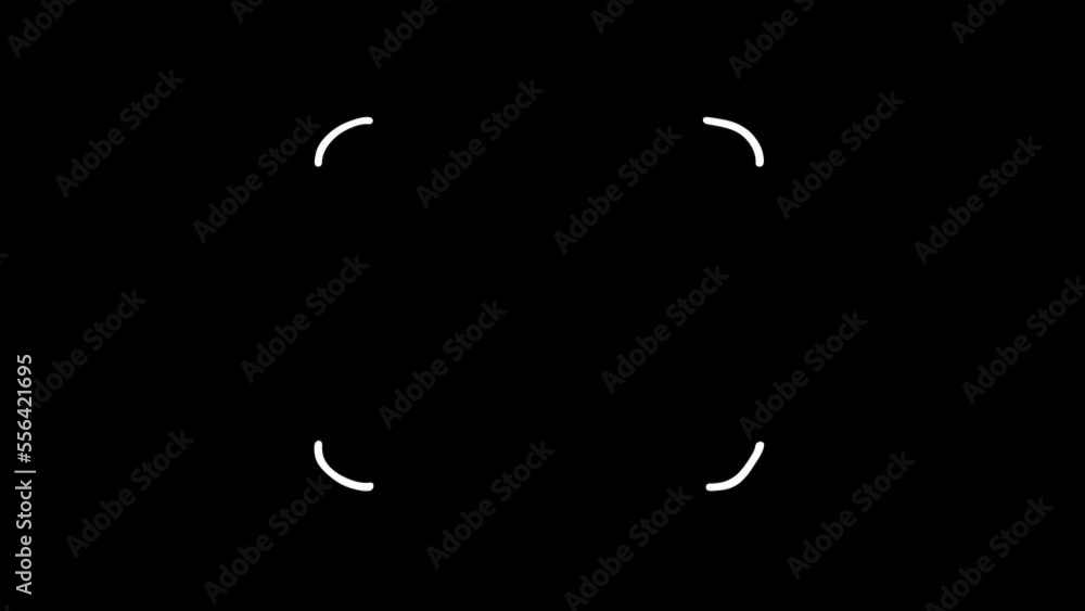 Camera Focus frame icon. White Highlight Elements. Doodle loop ...