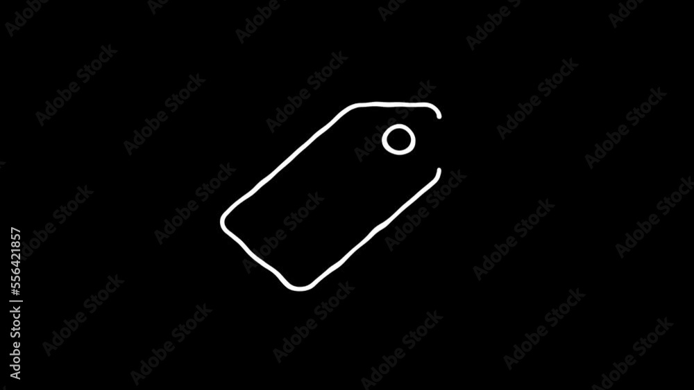 White price tag with background. White Highlight Elements. Doodle loop ...