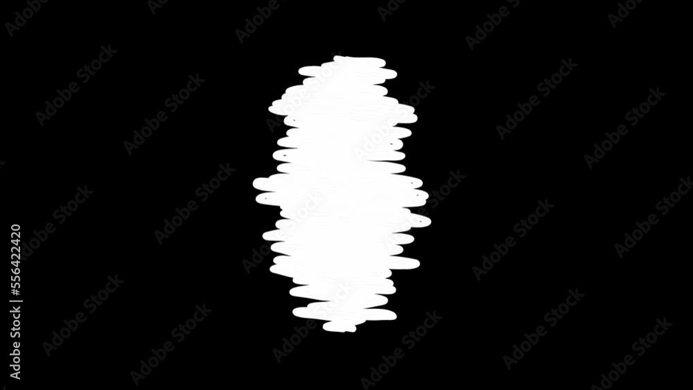 White Highlight Elements. Doodle loop animation. doodle style on ...