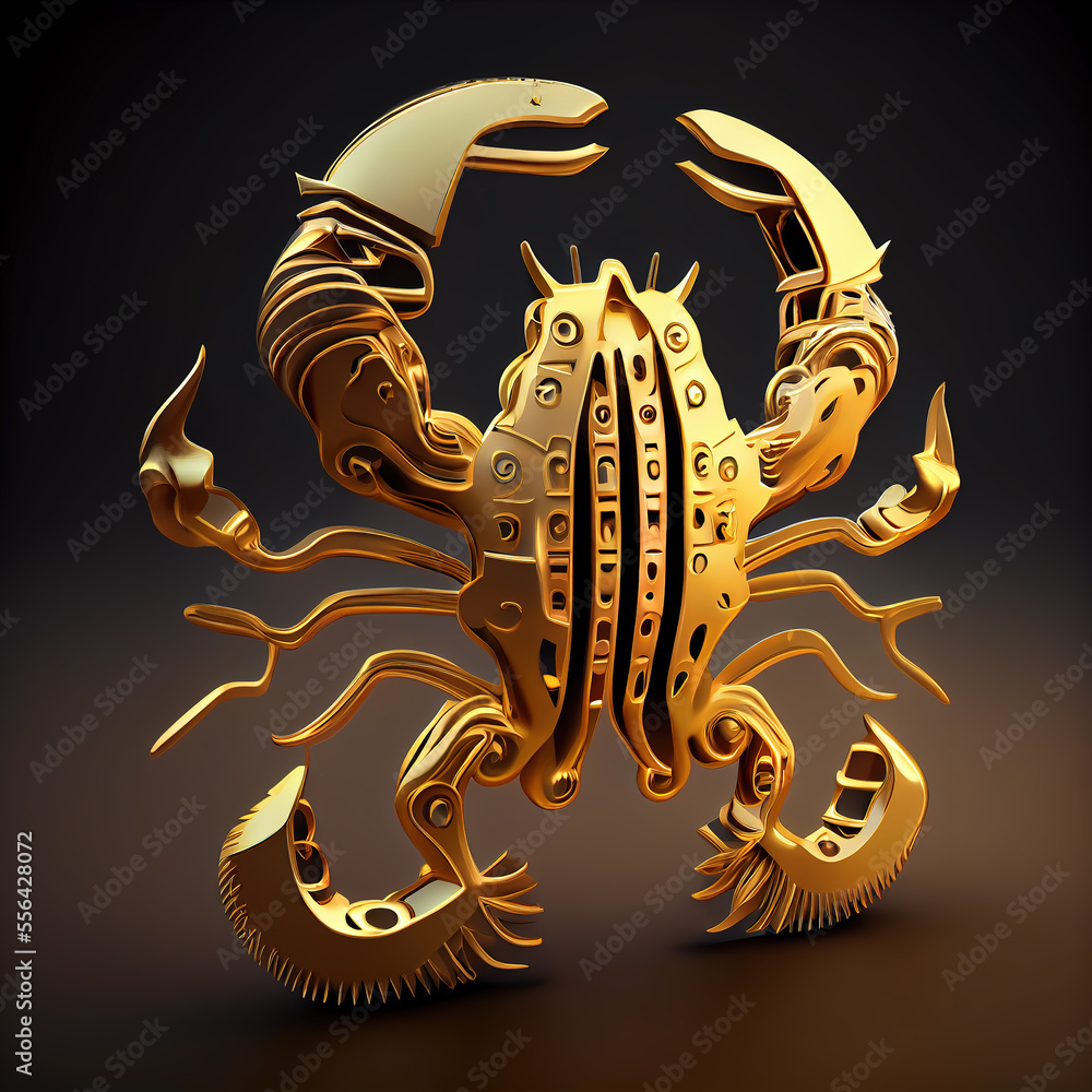 Scorpio Zodiac gold abstract of Scorpio horoscope golden symbols zodiac ...
