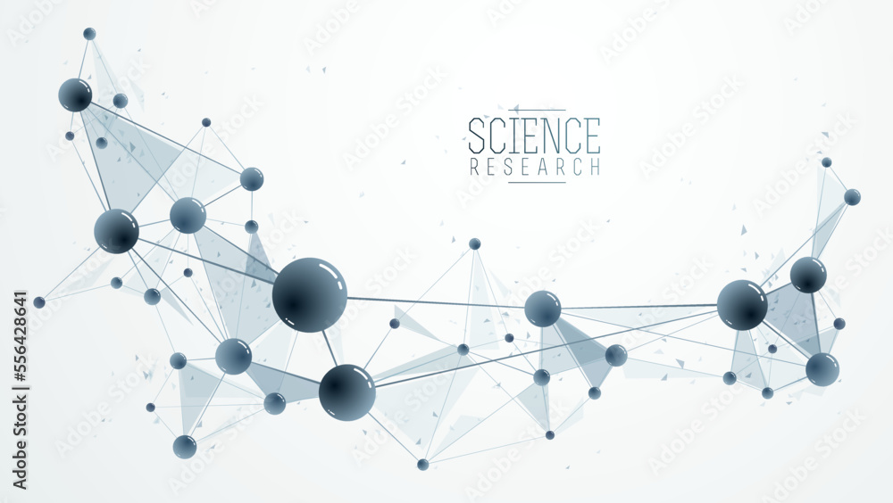 Molecules vector illustration, science chemistry and physics theme ...