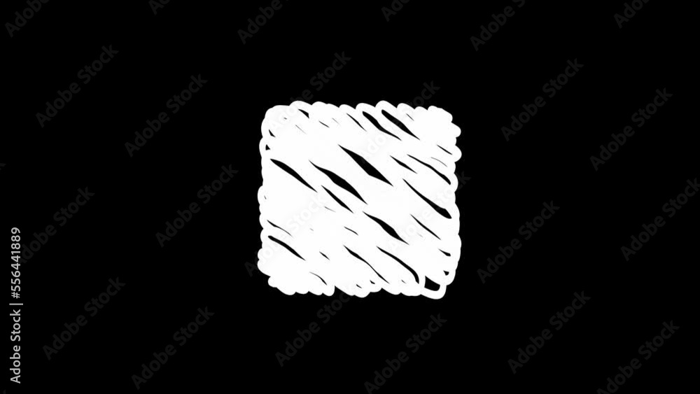 White Highlight Elements. Doodle loop animation. doodle style on ...