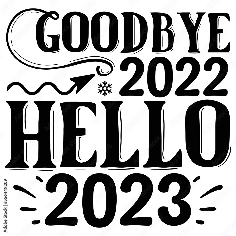 goodbye 2022 hello 2023 vector file Stock Vector | Adobe Stock