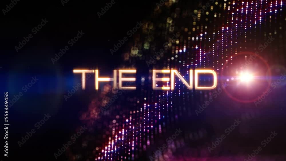Vidéo Stock The End text abstract science technology futuristic 3D ...