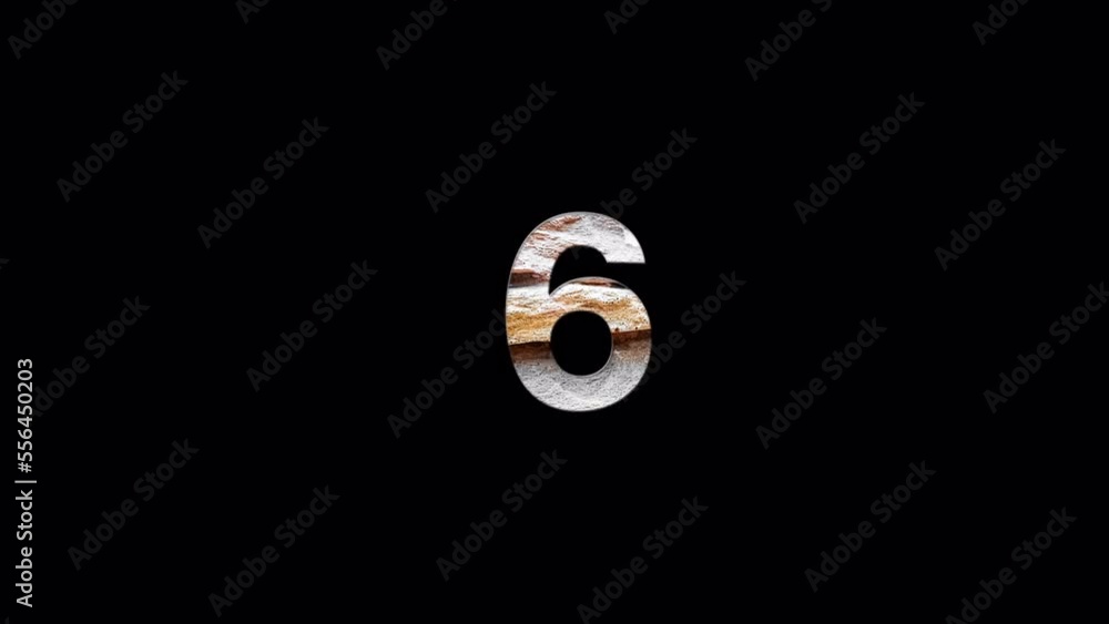 Animation grunge concrete text number countdown from zero modern 3D ...