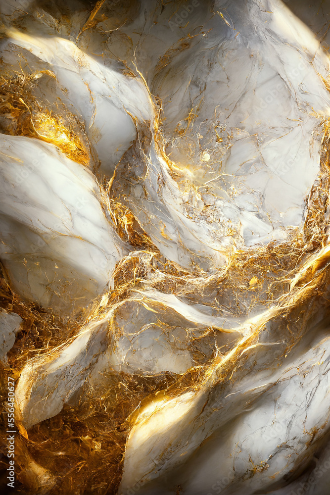 White and gold marble texture. Luxury abstract fluid art paint ...