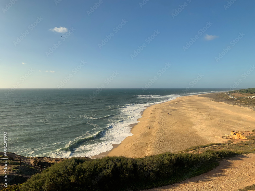 Nazare beaches. The biggest wave in the world is formed in this area of ...