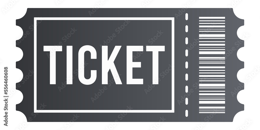 Ticket over transparent background PNG illustration Stock Illustration ...