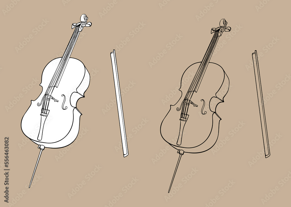 Cello Drawing