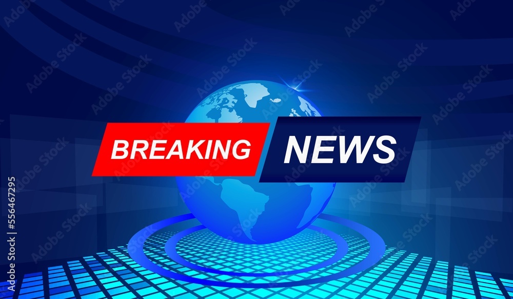 Breaking News on World Map Background. Planet News Background Business ...