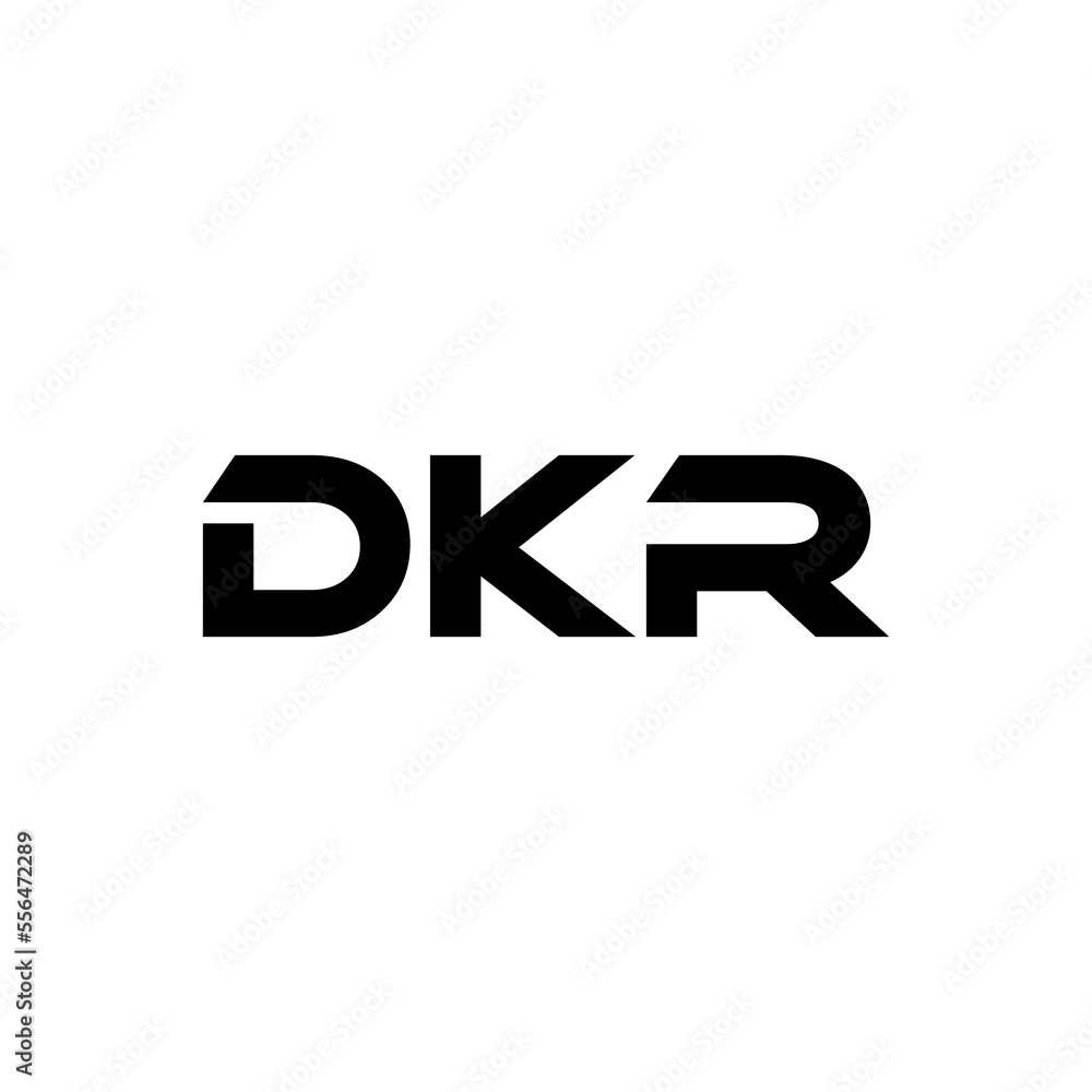 DKR letter logo design with white background in illustrator, vector ...