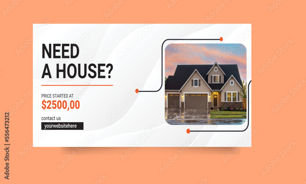 Real state web banner Stock Vector | Adobe Stock