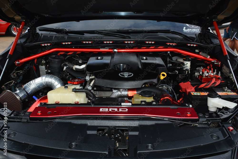 Toyota fortuner suv engine at VIP productions car show in Marikina ...