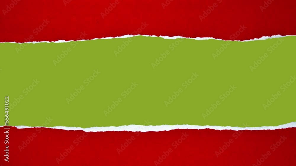 Red paper torn on chroma key background. Ripped paper animation on ...