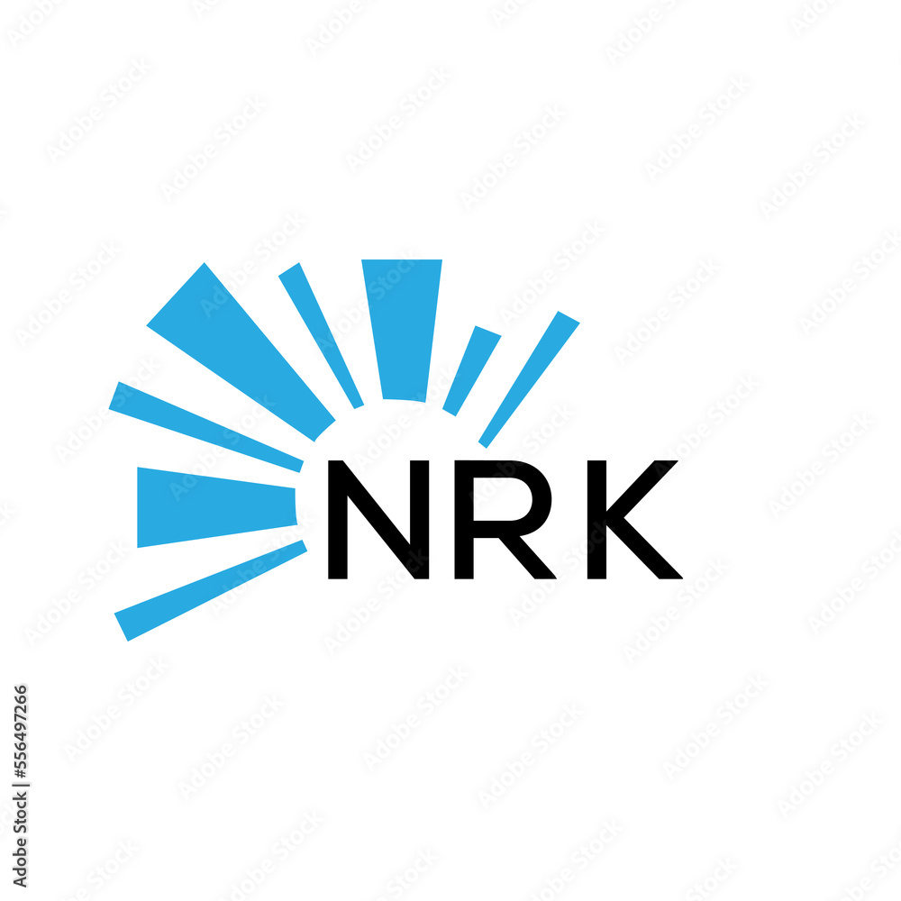 Vecteur Stock NRK letter logo. NRK blue image on white background and ...