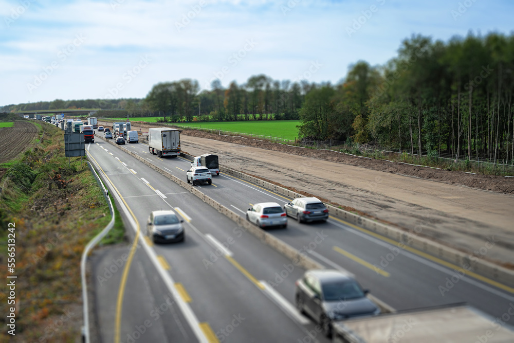 Autobahnausbau und Autobahnbau in Deutschland. Stock Photo | Adobe Stock