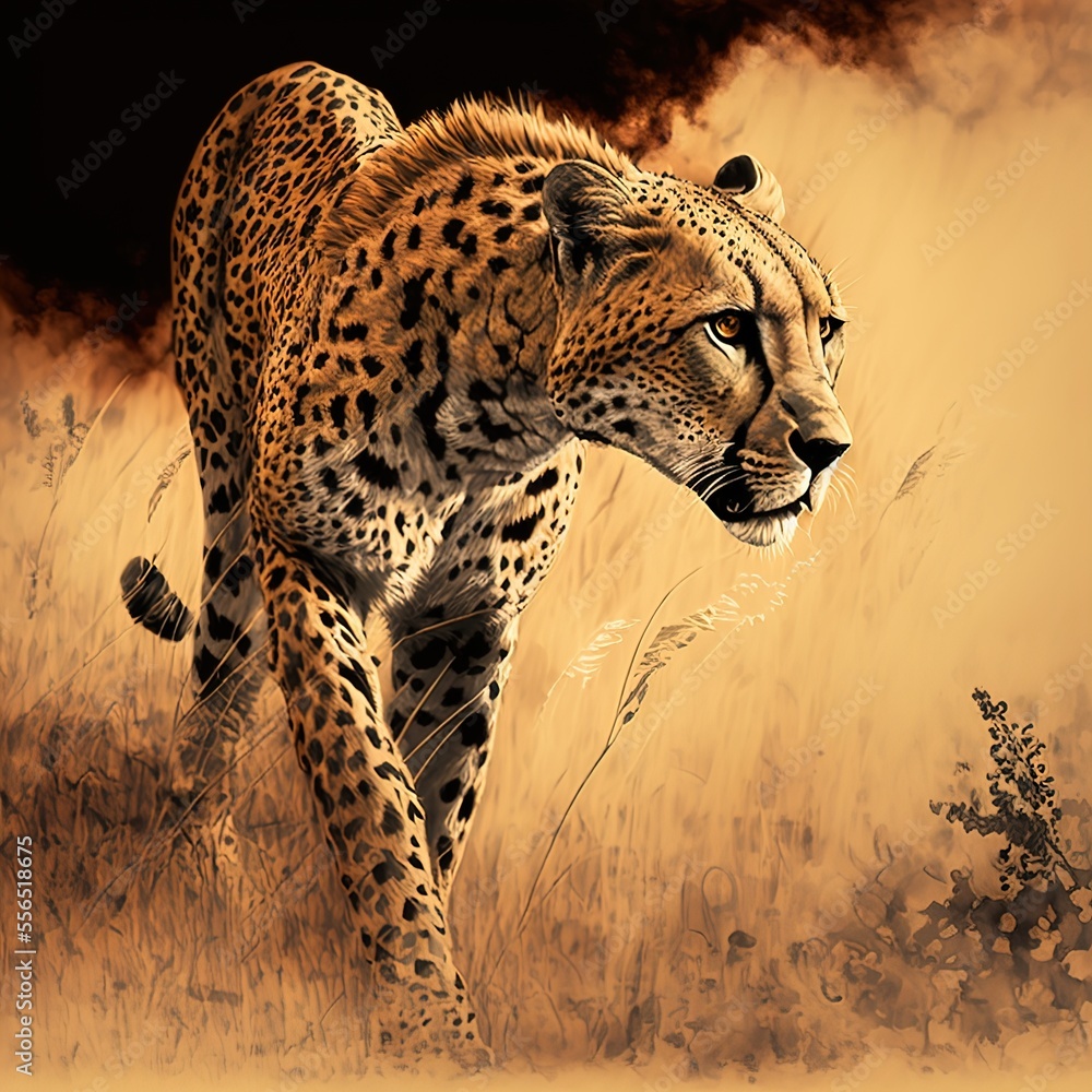 Cheetahs Stalking Prey