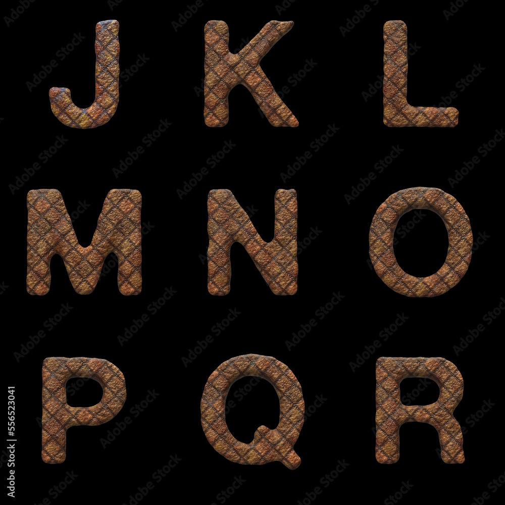 3D Render Set of Grilled Steak Alphabet - Font including Letters ...