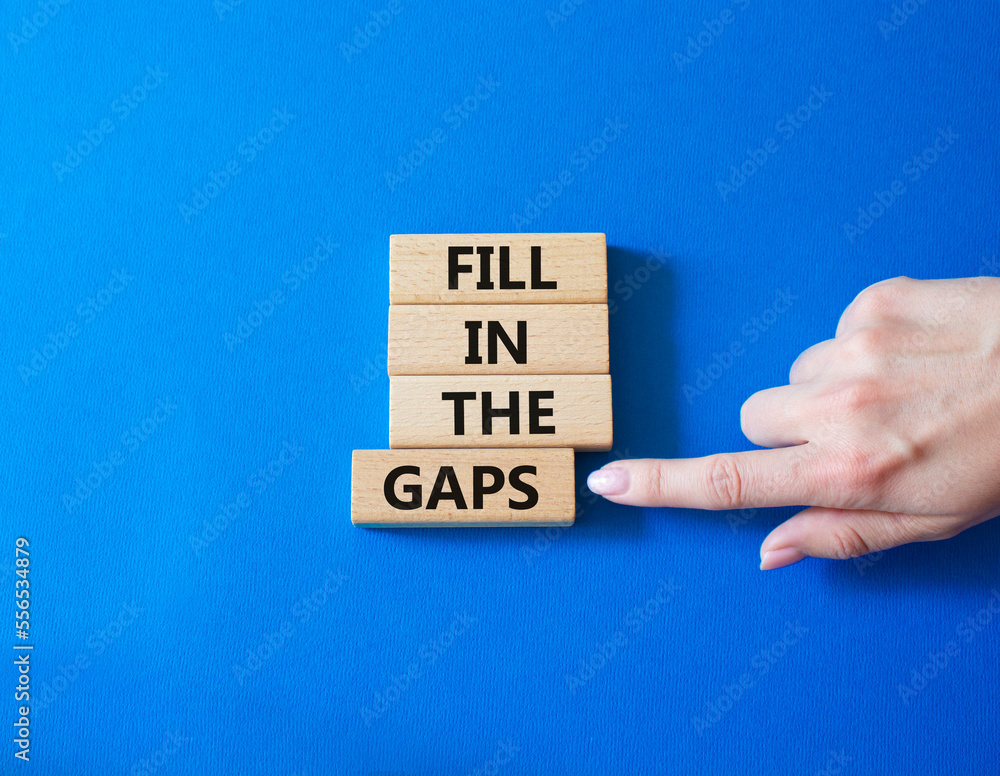 Fill In The Gaps Symbol Concept Words Fill In The Gaps On Wooden