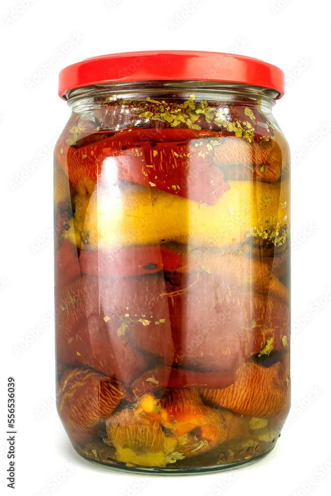Embroidered hot pepper in jar, Macedonian Embroidered Peppers, vezeni ...
