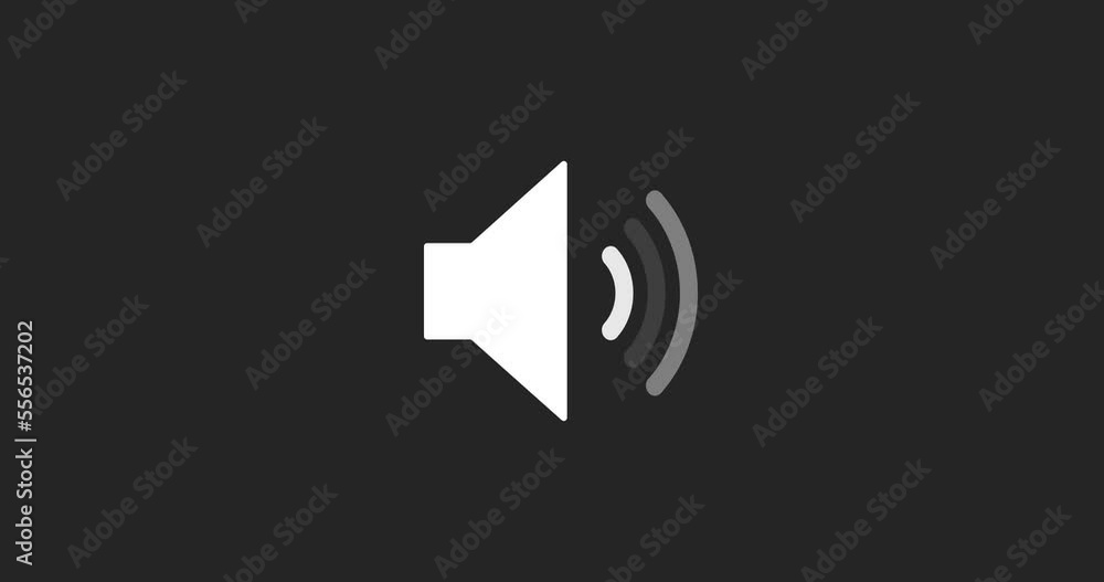 Sound, audio, music, speaker animation icon. 4K. Stock Video | Adobe Stock