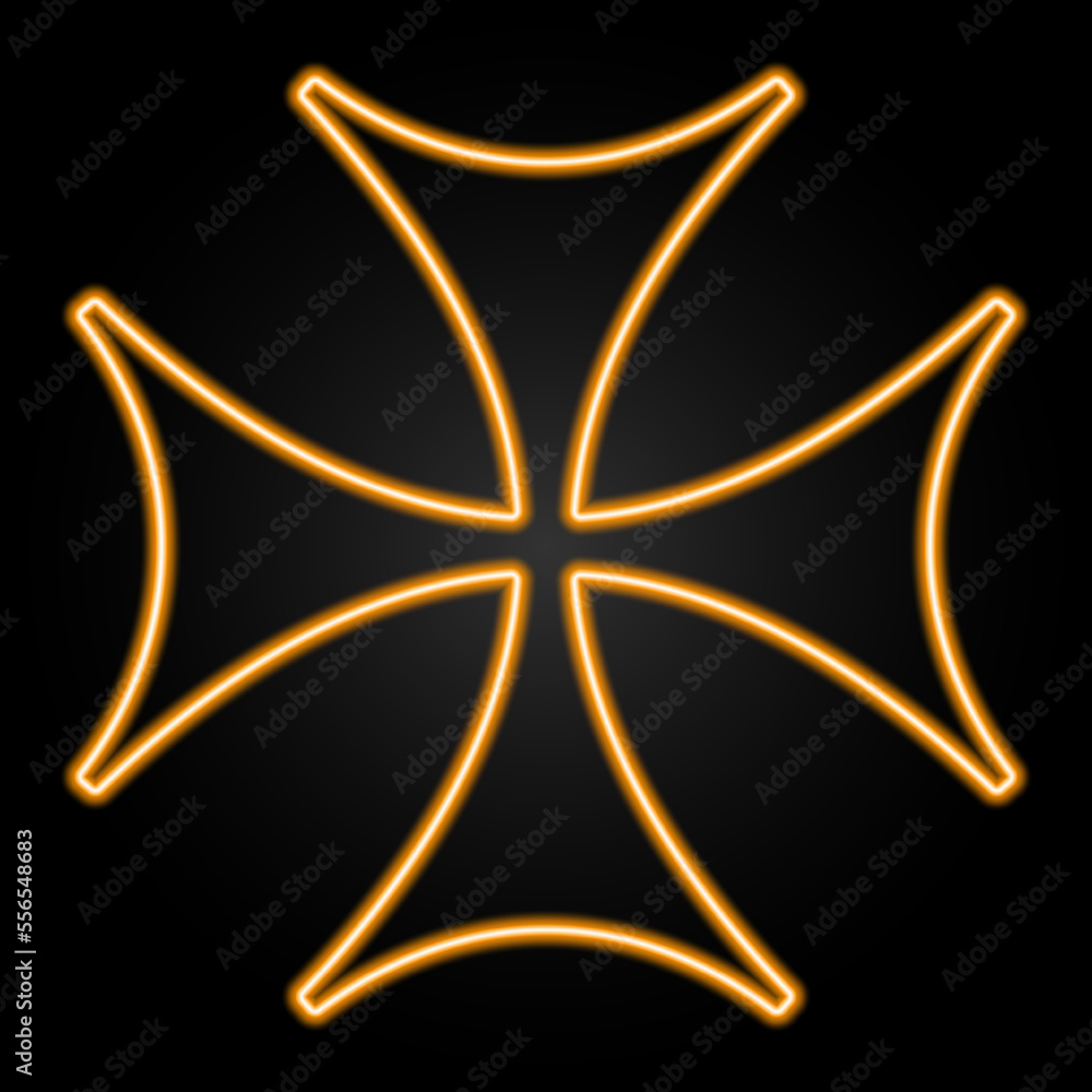 bolnisi cross neon sign, modern glowing banner design, colorful modern ...